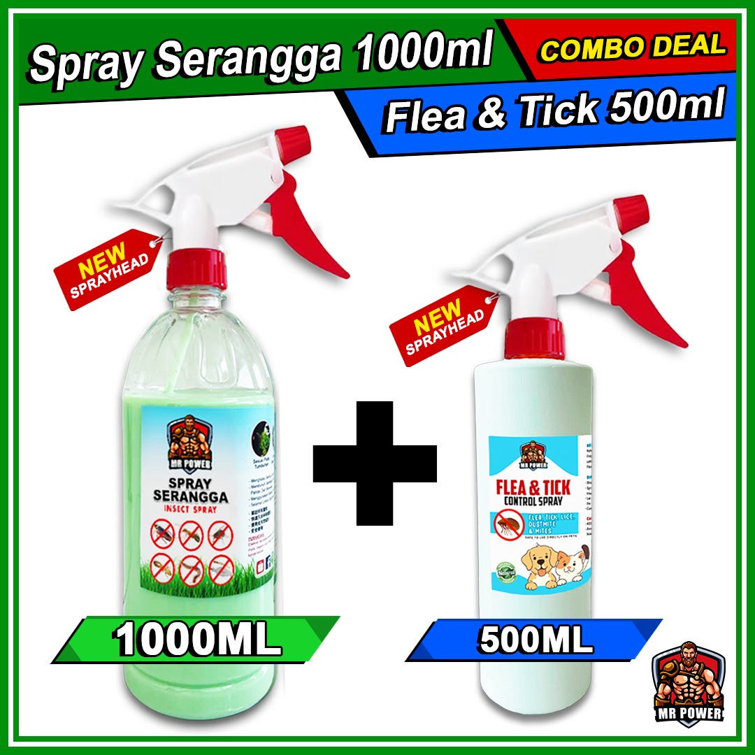 Mr Power (Spray Serangga + Kutu Hama Pijat) Combo Jimat | Shopee Malaysia