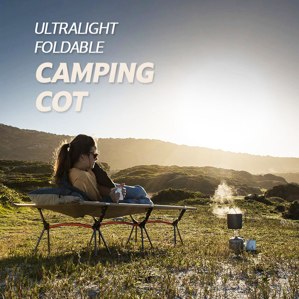 UtanKing™ Aluminum Camping Bed Outdoor Folding Camping Cot Heavy Duty ...