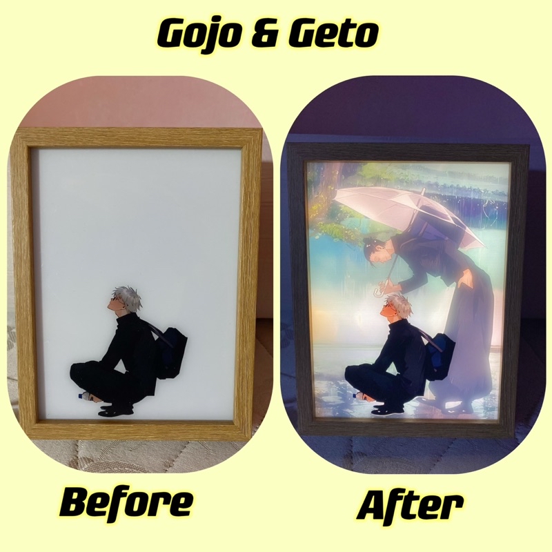 Jujutsu Kaisen Gojo Satoru Light Painting Anime Photo Frame Birthday ...