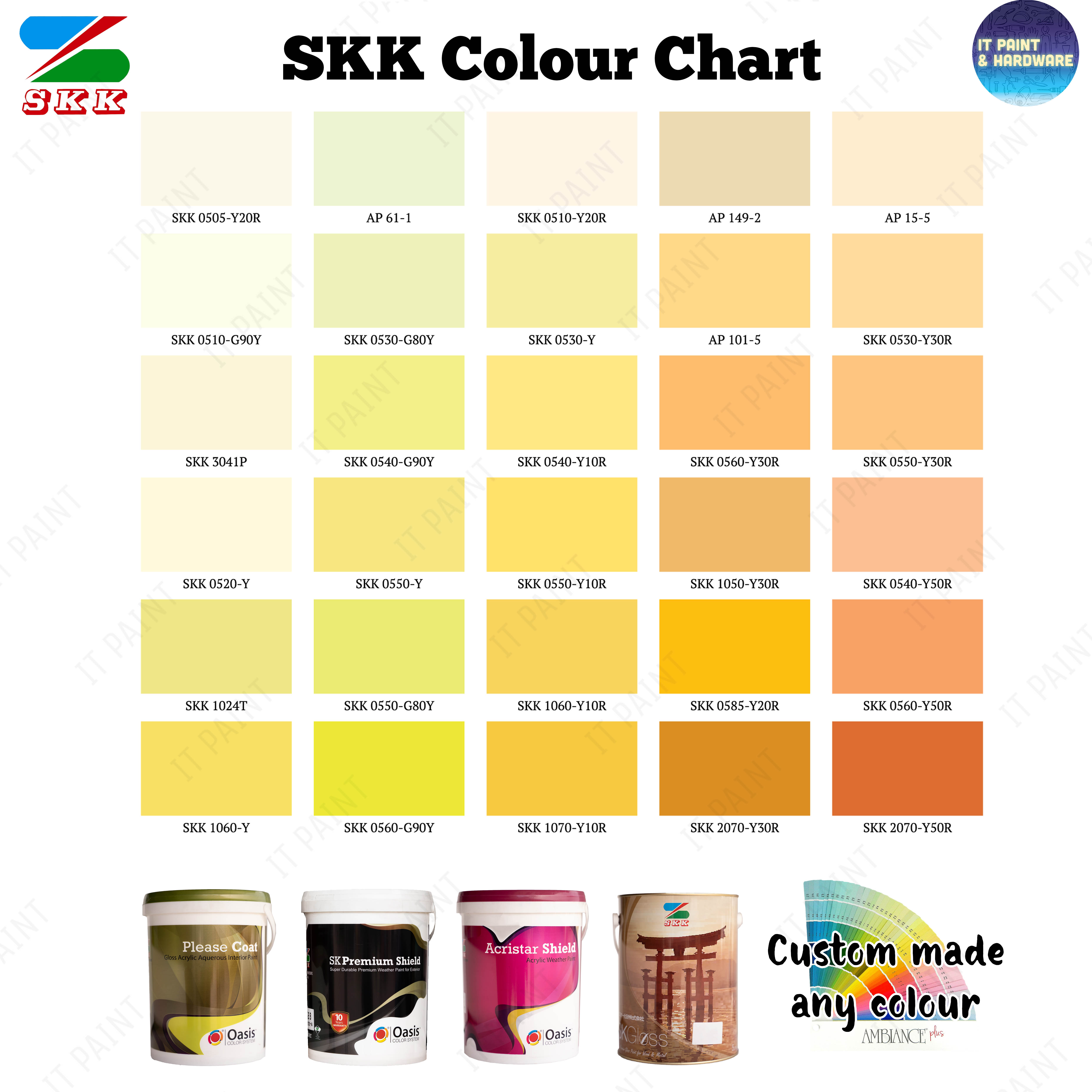 [Custom Color] 5 Liter SKK Paint Please Coat Interior High Gloss Paint ...