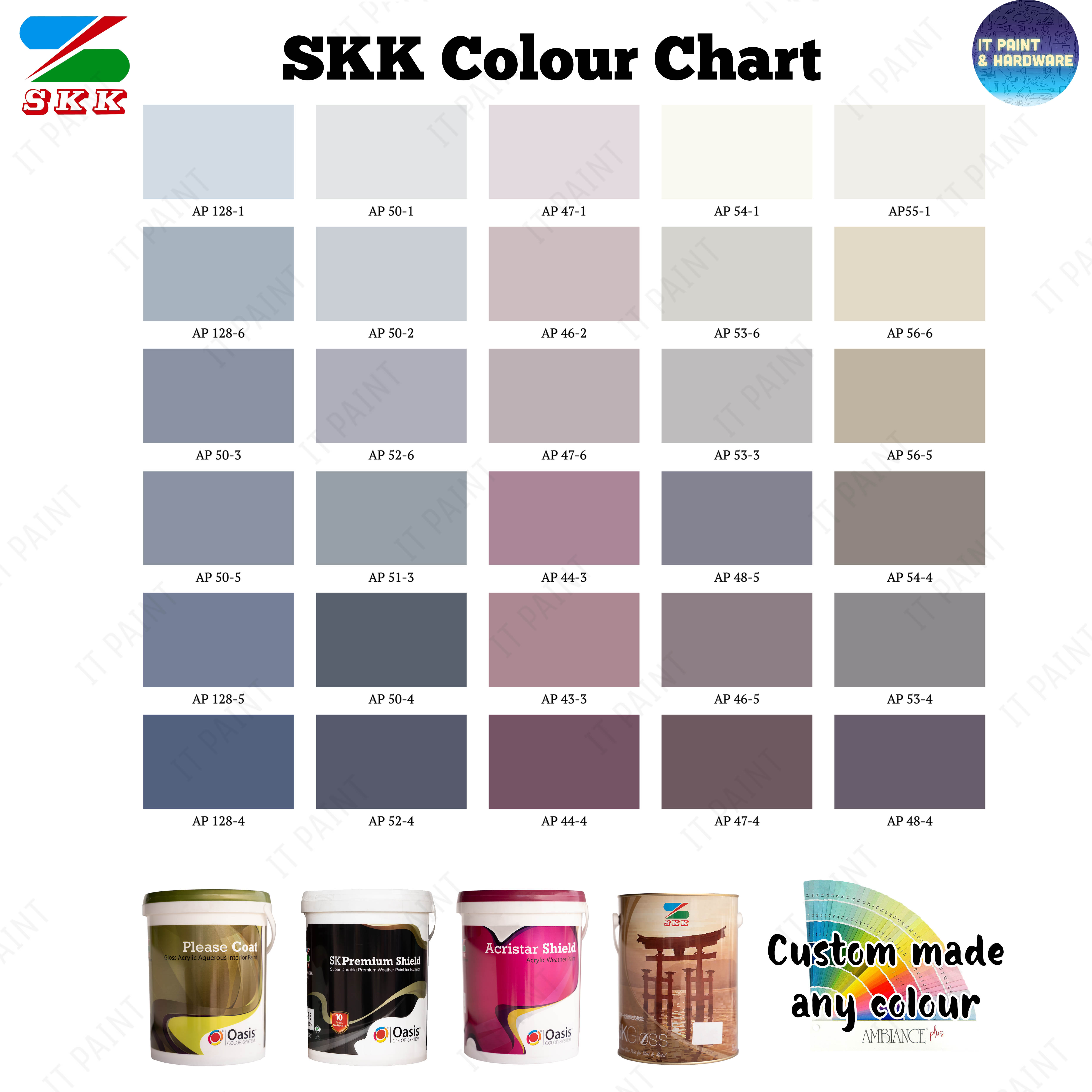 [Custom Colour] SKK SK Gloss 1 Liter For Wood And Metal Paint [READY ...