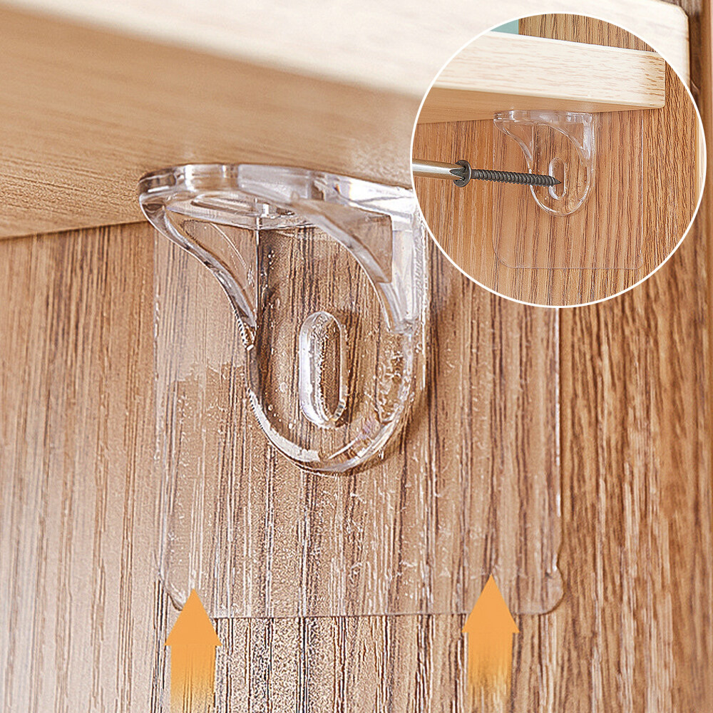 Tradlux Cabinet Support Hooks Board Holder Kitchen Bathroom Closet Sticker Wall Self-adhesive ...