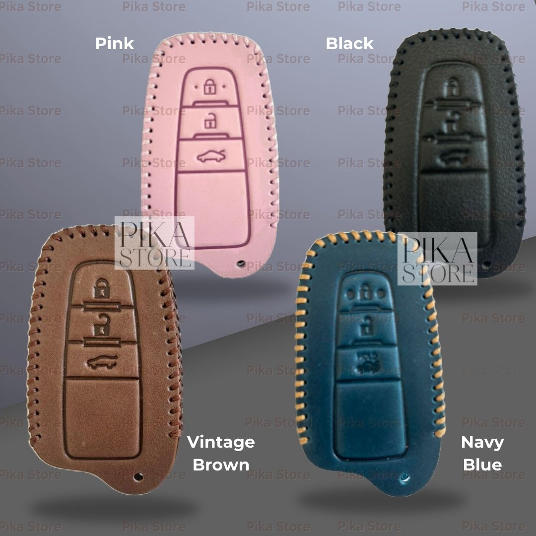 LEATHER Toyota Toyota Cross Key Cover Corolla Altis RAV 4 Camry Key ...