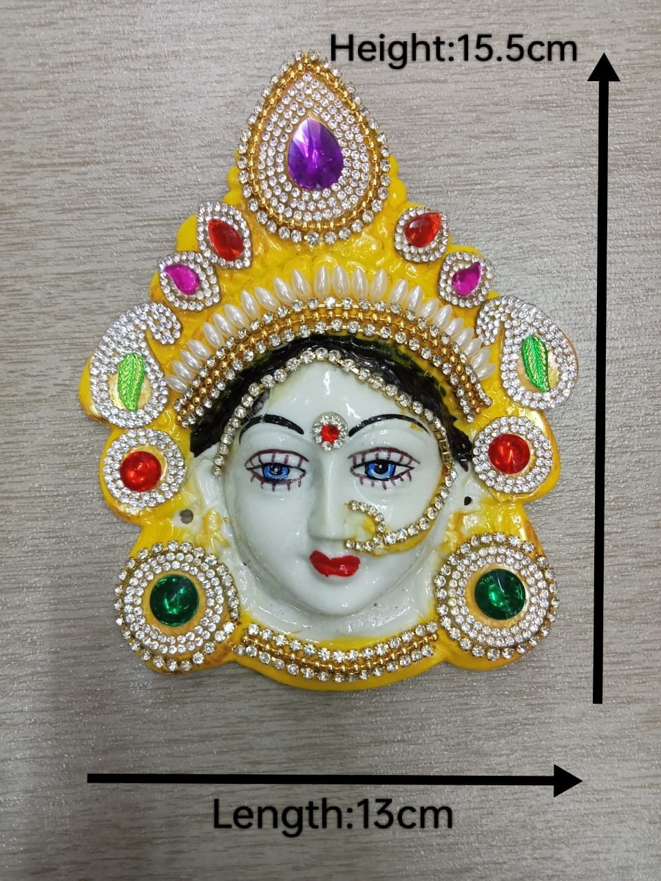 Goddess Maha Lakshmi Devi Ma Face/Santoshi Maa Mukhota/Margashirsha ...