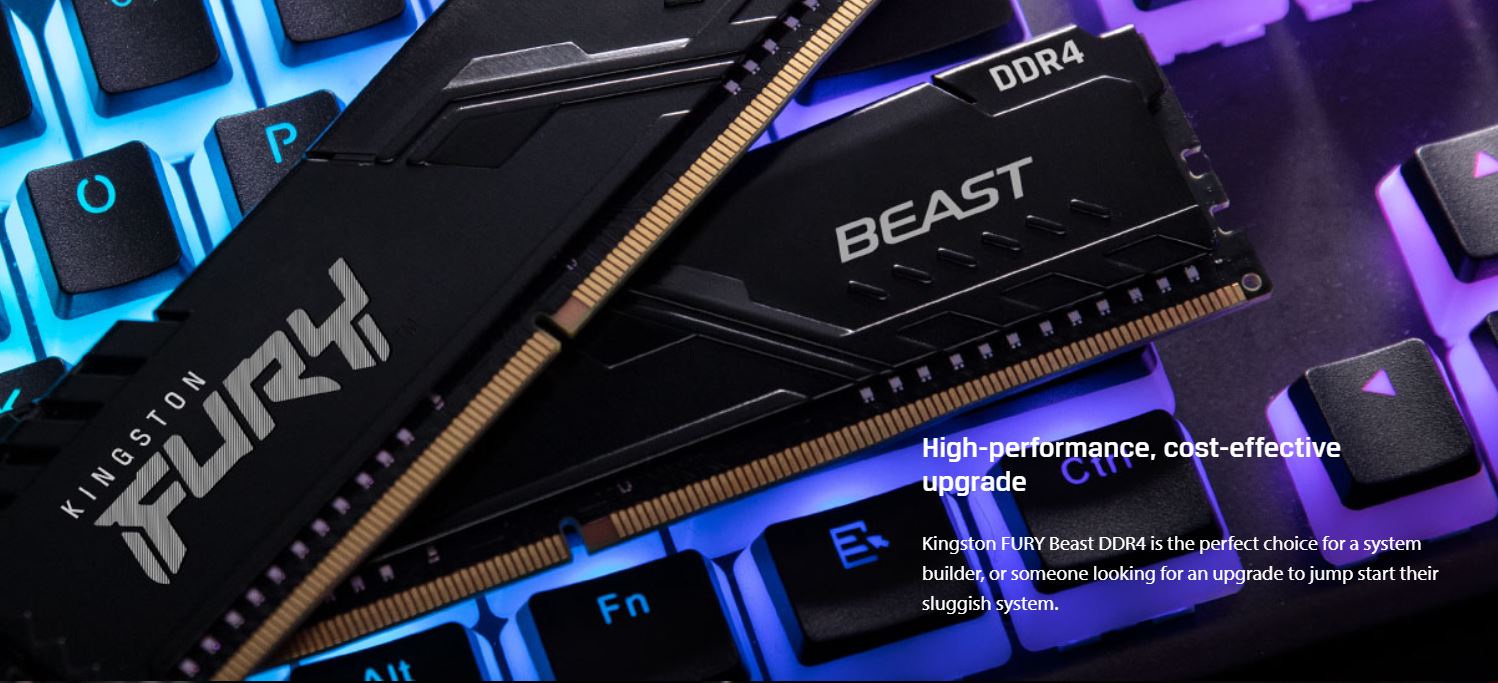 KINGSTON RAM FURY BEAST 8GB /16GB /32GB DDR4 2400 /2666MHZ /3200MHZ PC ...