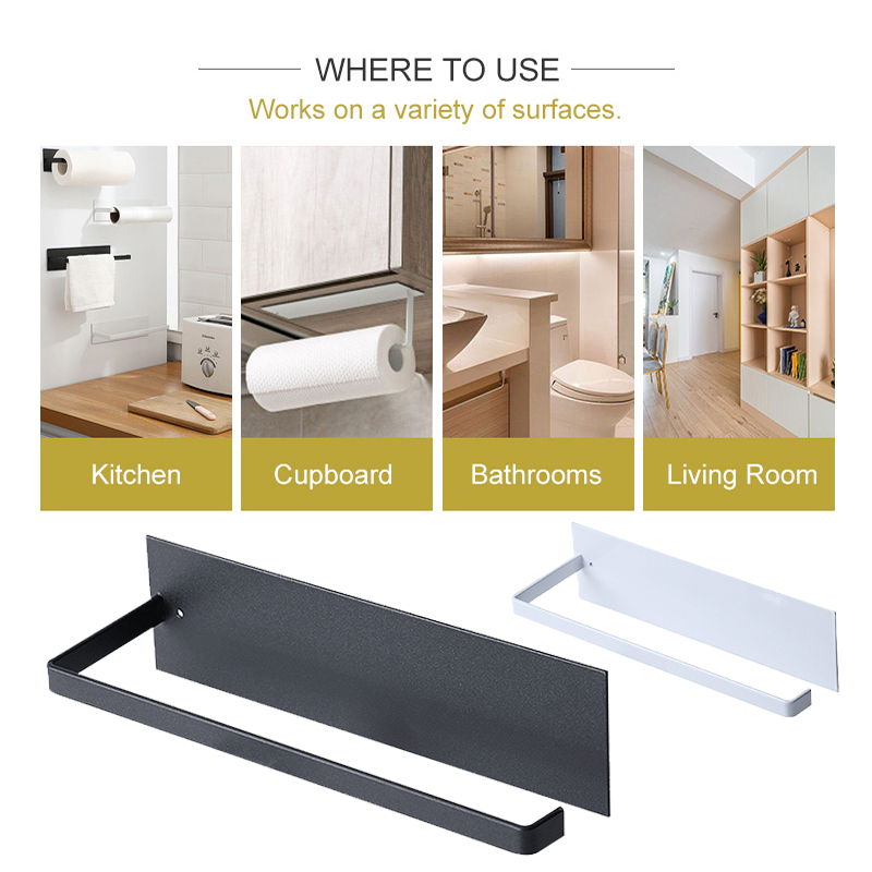 Kitchen Tissue Rack Paper Hanger Rack Holder Portable Carbon Steel ...