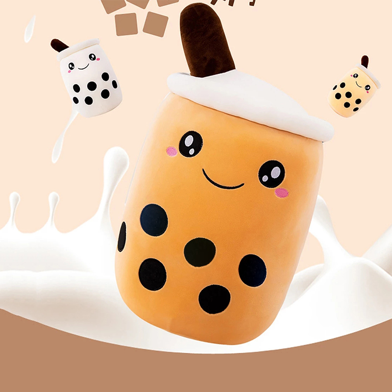 Boba Fruit Tea Plush Toy Cute Bubble Tea Stuffed Doll Toys Family 25cm ...