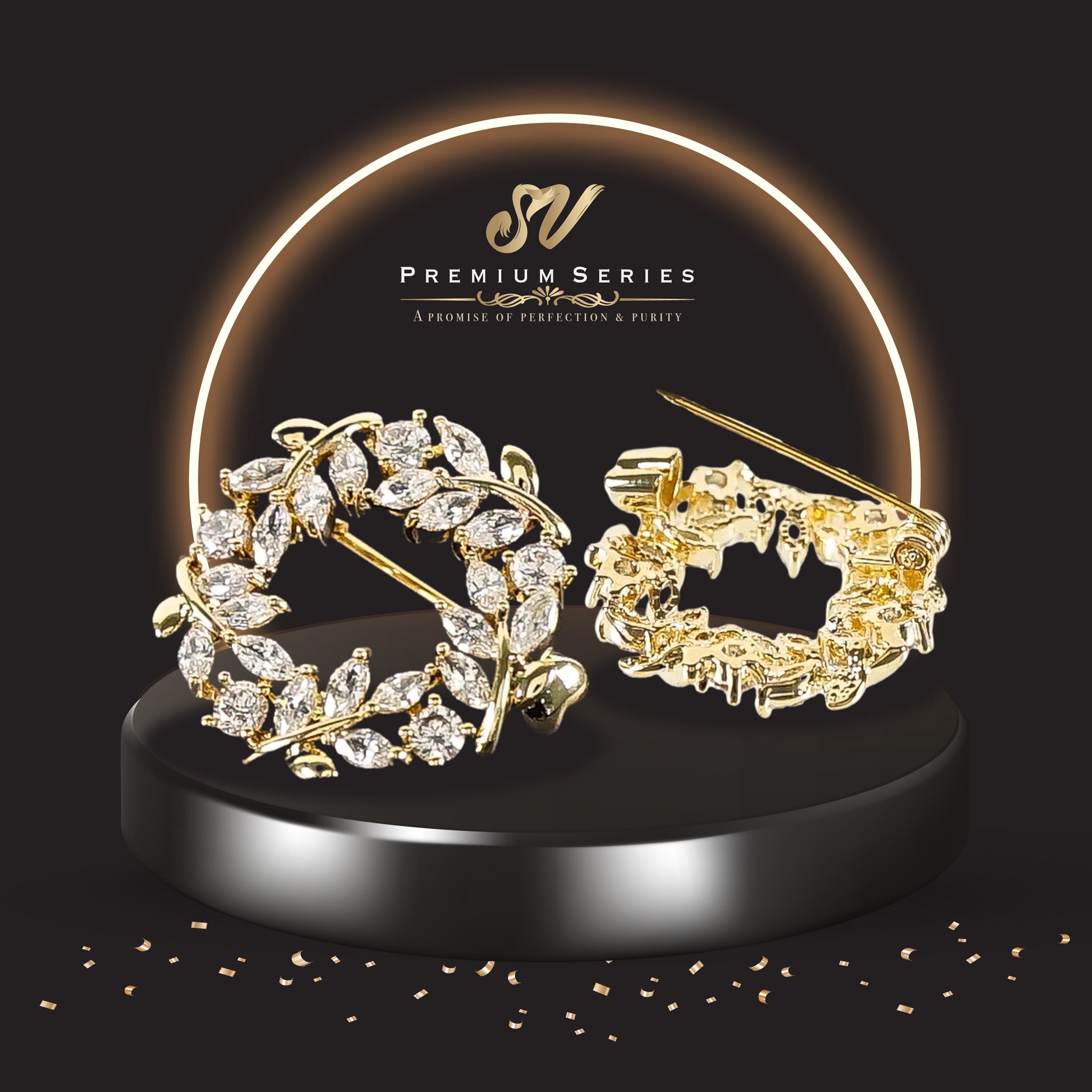 Sv Premium Pin Tudung Exclusive Brooch Crystal Austria High Quality ...