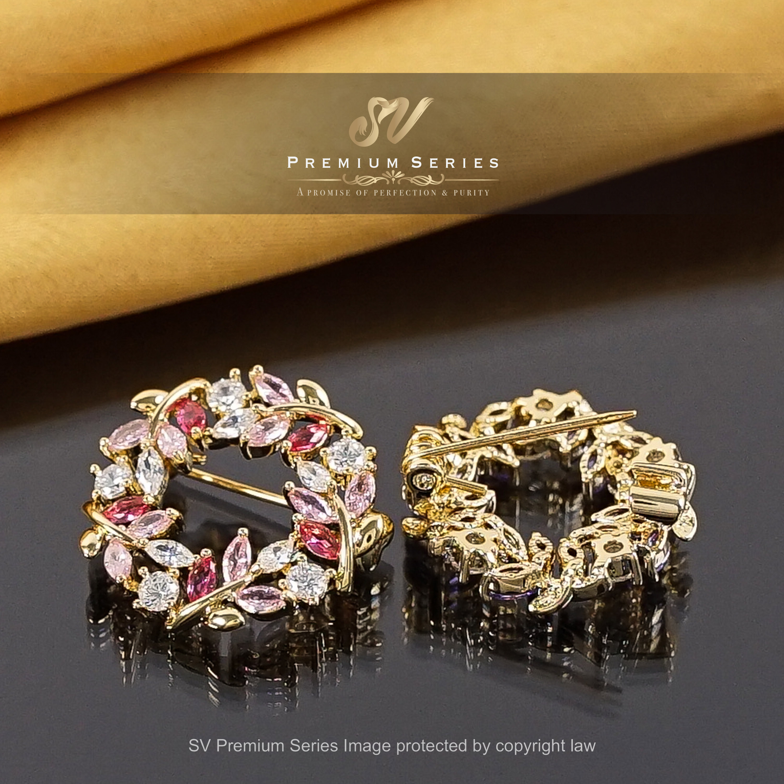 Sv Premium Pin Tudung Exclusive Brooch Crystal Austria High Quality ...