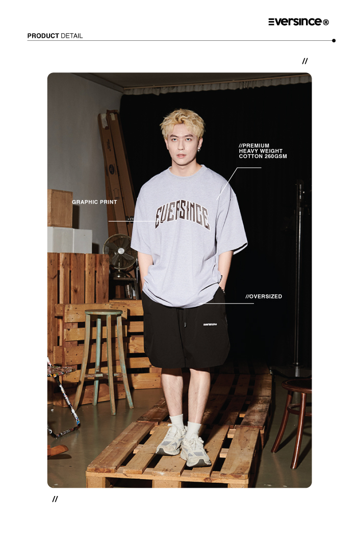 Eversince Charm Basic Logo T-Shirt Grey | Shopee Malaysia