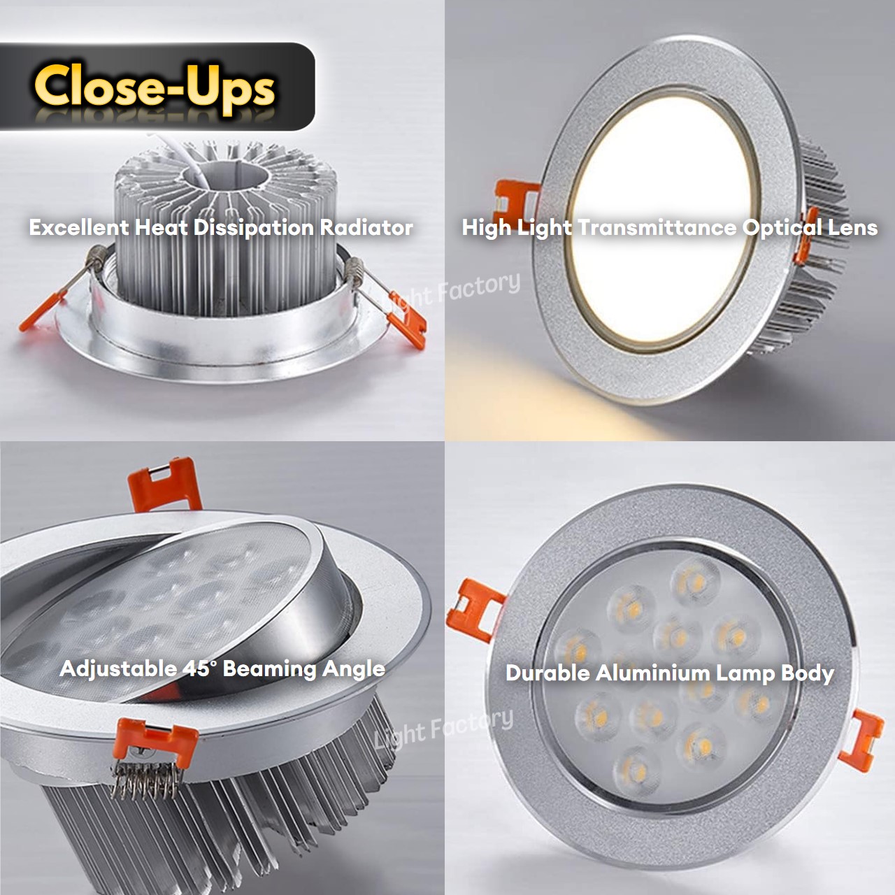 12W LED Eyeball Downlight LED Spotlight Eye Ball Recessed Ceiling ...