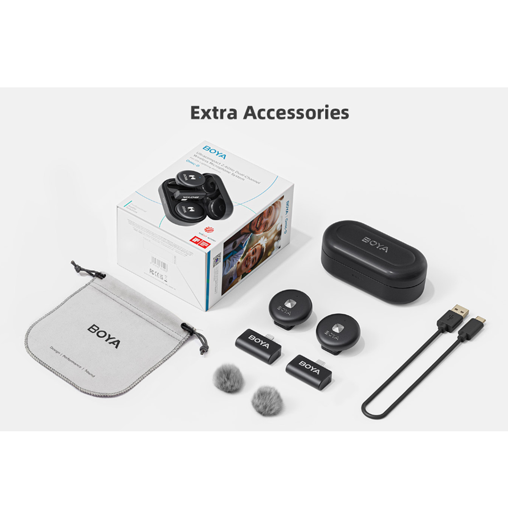 BOYA OMIC-U / OMIC-D Wireless Mic for Type C phone / I@s phone 2.4GHZ ...