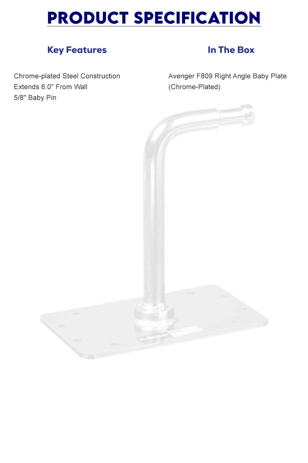 Avenger F809 Right Angle Baby Plate (Chrome-Plated) | Shopee Malaysia
