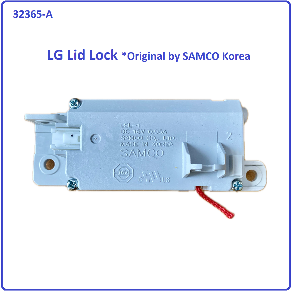 LG WF-HXB110FS / WF-HX120GV / WF-HX130V / WF-HX130GV / WF-HX140GV / WF-HX150V Original Lid Lock ...