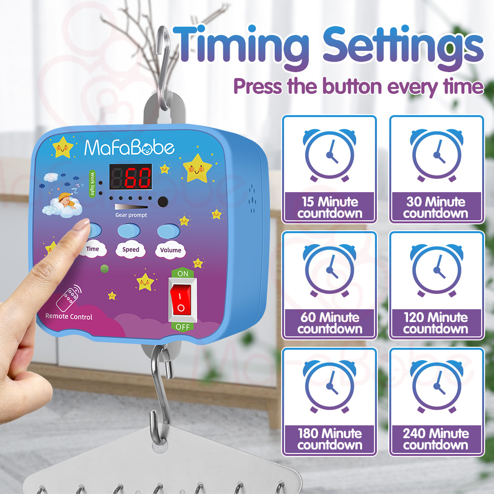 Mafababe Electronic Baby Cradle🥳Buai Buaian Bayi Elektrik Spring MUSIC ...