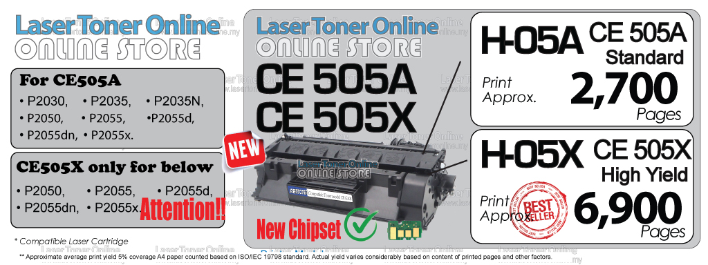 Compatible to HP CE505X CE 505X 05X HP05X CE505 LaserJet P2035 P2035n ...