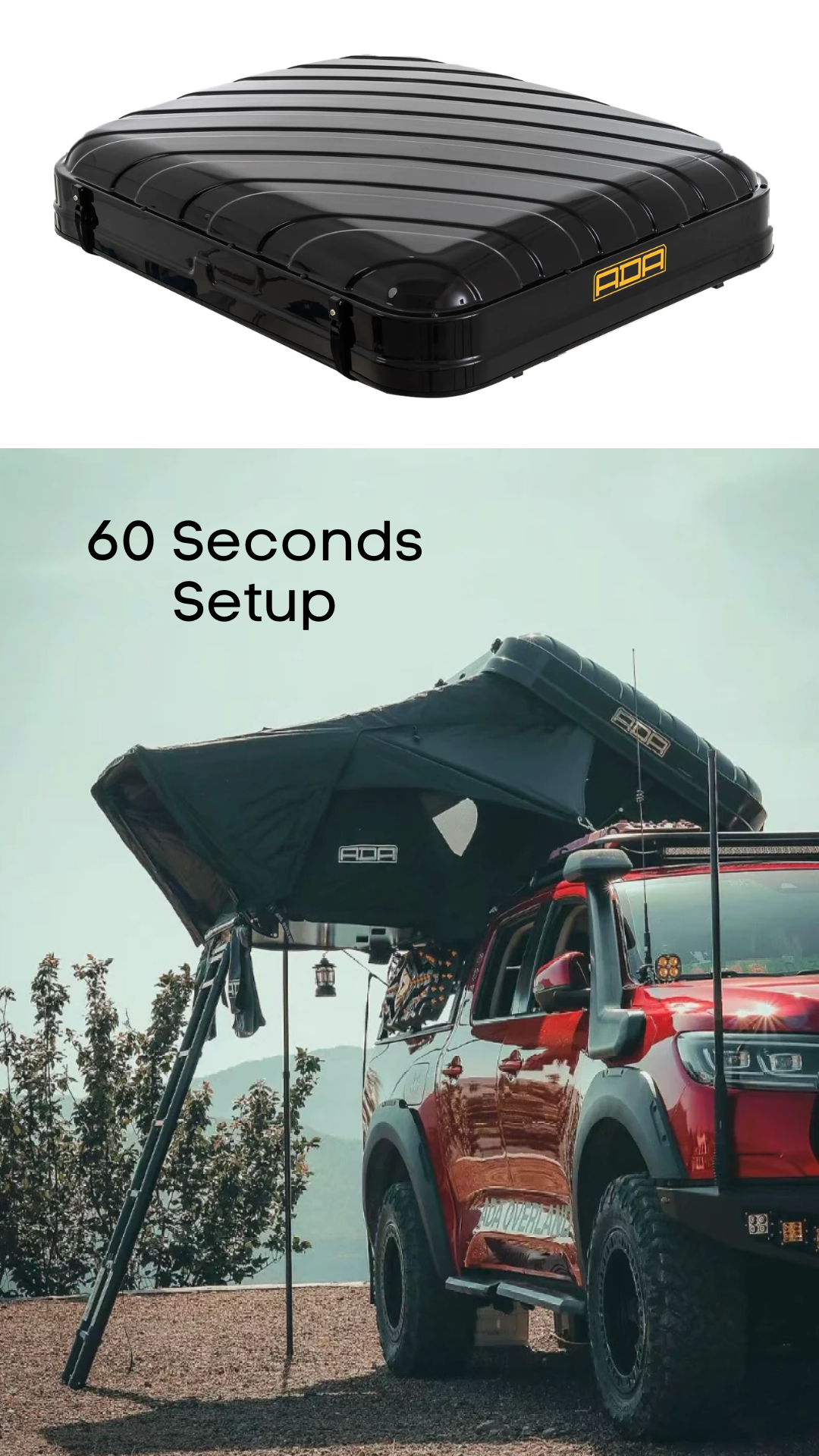 ADA Overland Urban Hunter Hard Shell Roof Top Tent FREE 2 units pillow ...