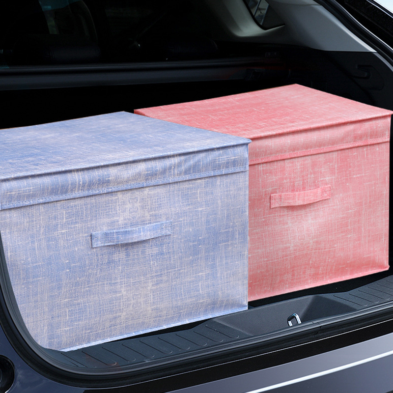 𝗔𝗠𝗣𝗟𝗘 𝗦𝗣𝗔𝗖𝗘 》Foldable Non Woven Linen Storage Box Toy Blanket Clothes ...