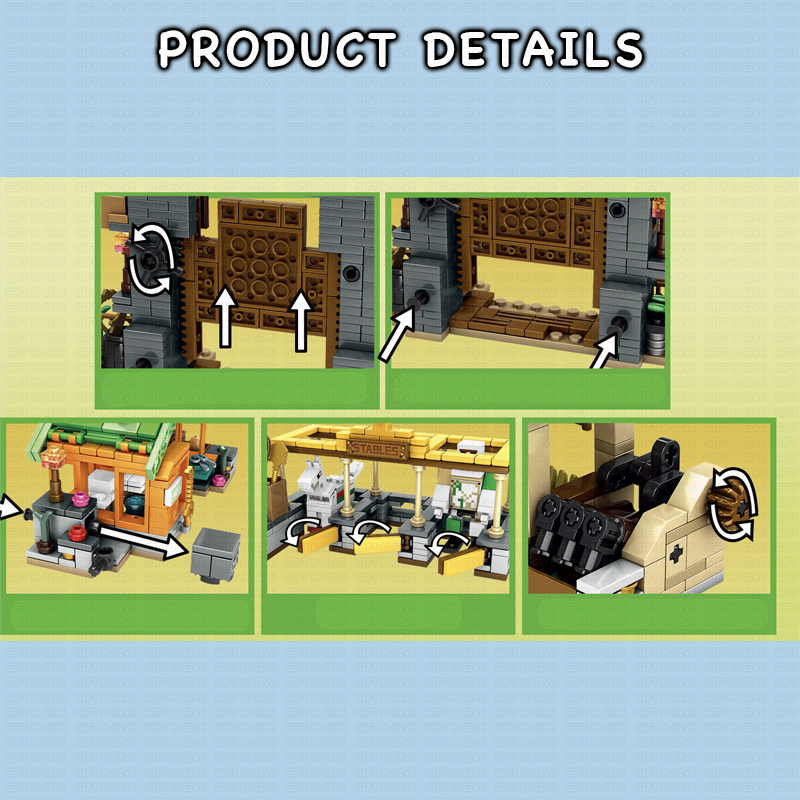 MG 1182 My World Minecraft Farm 4 in 1 Building Blocks Toy Minifigures ...