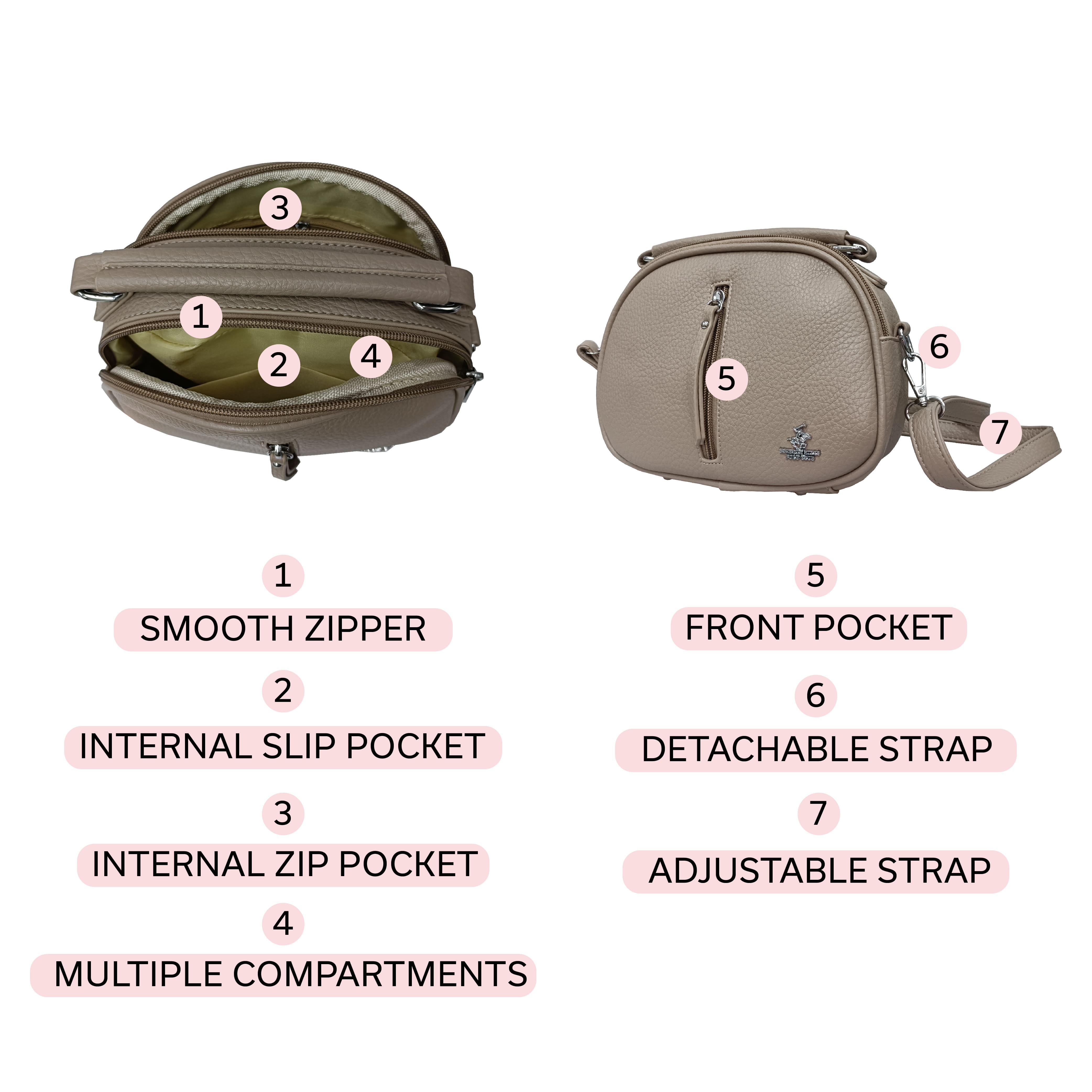 Beverly Hills Polo Club Ladies' Sallie Shoulder Sling Bag | Beg Silang ...