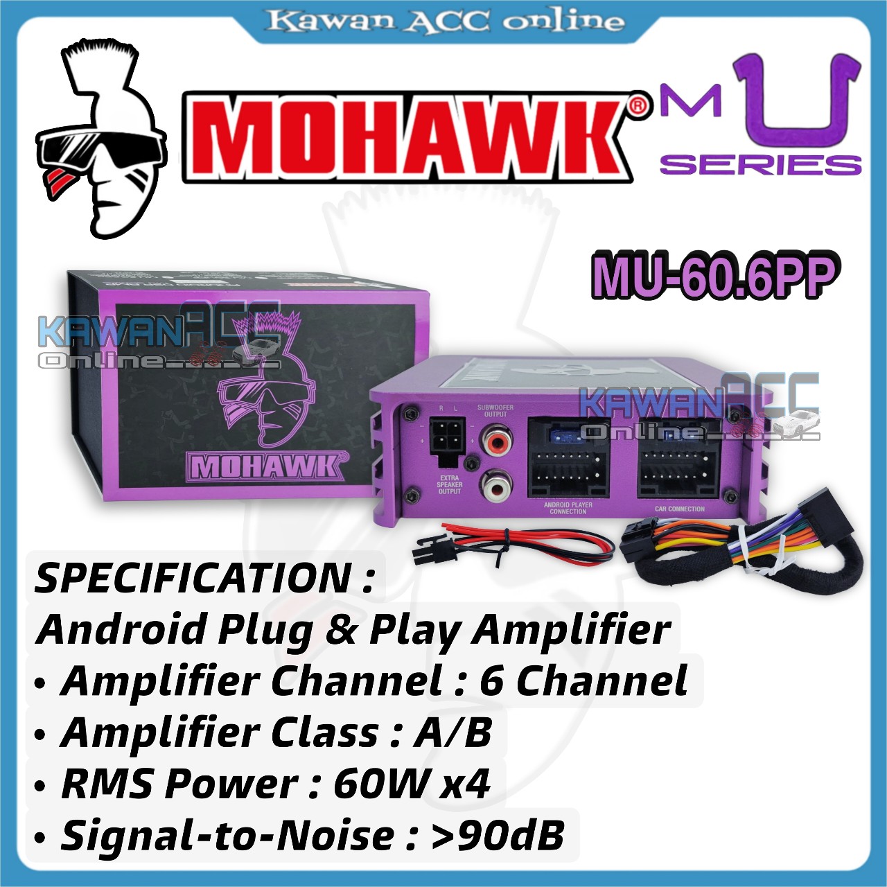 MOHAWK Android Player DSP 4/6 Channel Plug & Play power Amplifier MU/MS ...