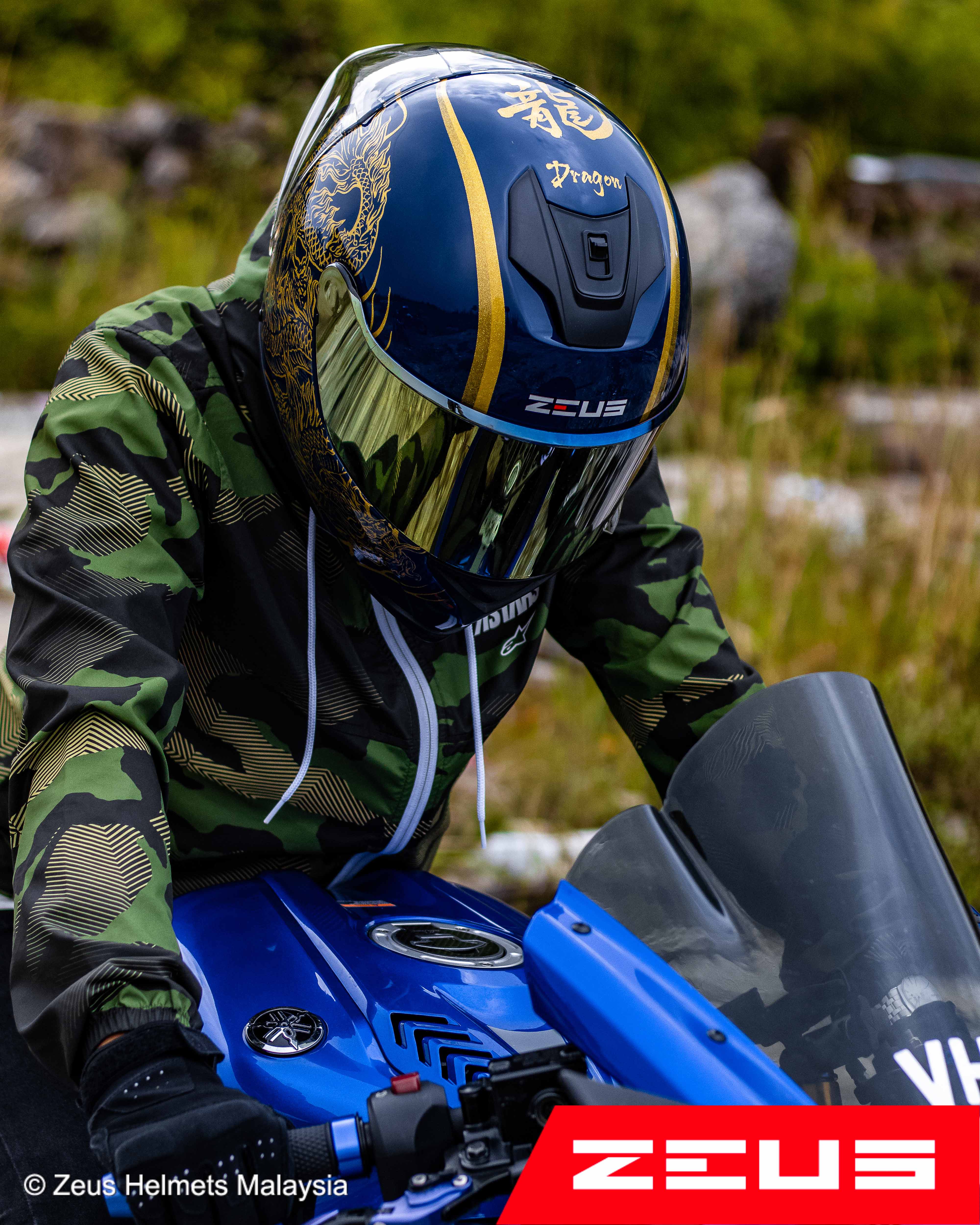 ZEUS HELMETS ZS-1900 FULL FACE HELMETS 2024 (COMES WITH SPOILER) | Shopee Malaysia