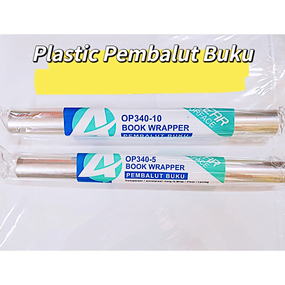 Transparent Plastic PVC Book Cover Wrap Roll / Pembalut Buku F4 46cm x ...