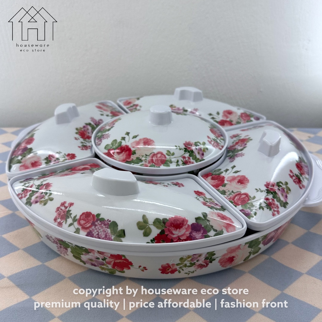 Melamine Party Serving Set Buffet Set / Round Buffet / Bekas Bulat ...