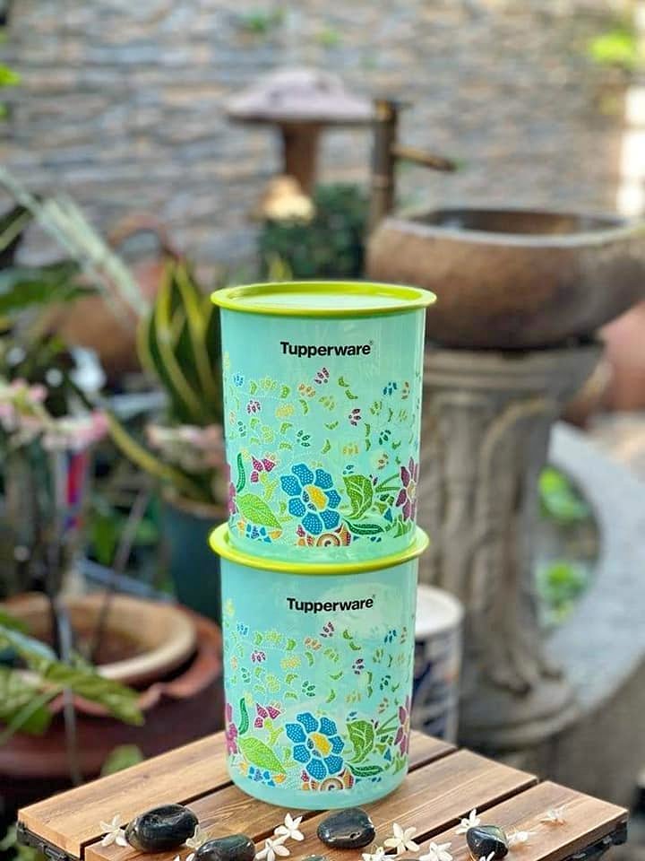 Tupperware Batik One Touch 4.3L / Lucky Blooms 2.4L / 600ml One Touch ...