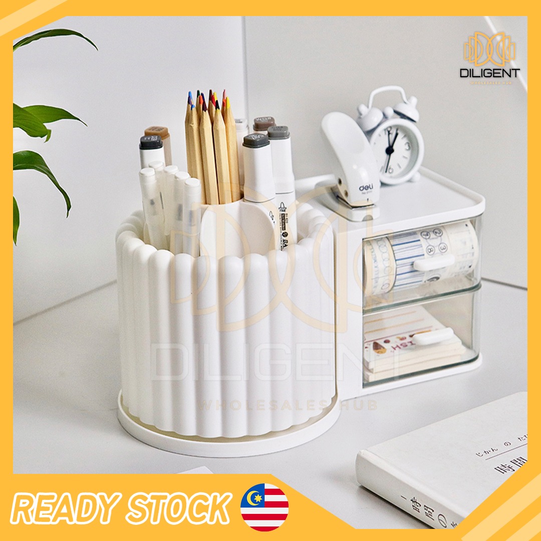 【D326 READY STOCK】Ins Style 360-Degree Rotating Holder Storage Box ...