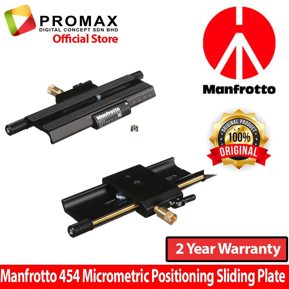 Manfrotto 454 Micrometric Positioning Sliding Plate (100% Original ...