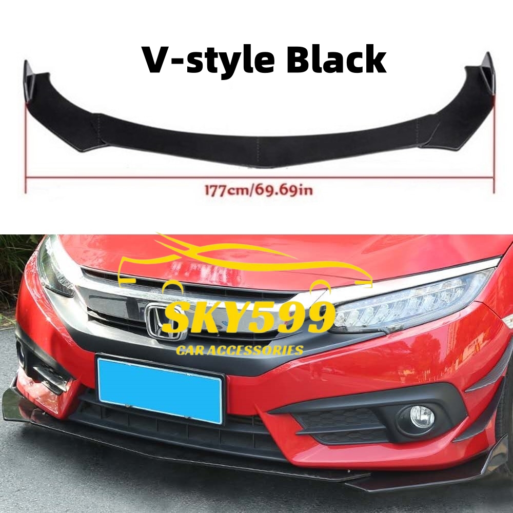 Perodua Myvi 2012-2017 Front Bumper Diffuser Lip Wrap Angle Splitters ...