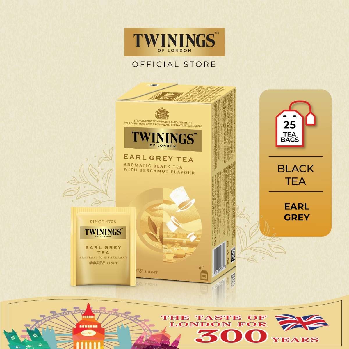 TWININGS Earl Grey Black Tea (25's x 2g) | Teh Hitam Earl Grey | 伯爵红茶 ...