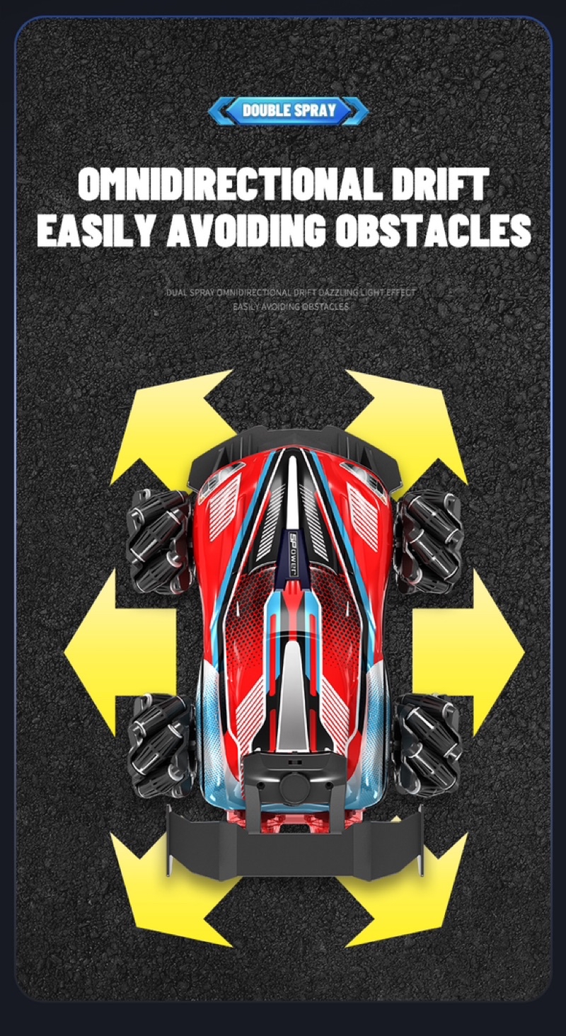 RC Drift Stunt Car With Car Light & Spray Effect RC Drift 4WD 2.4GHz ...
