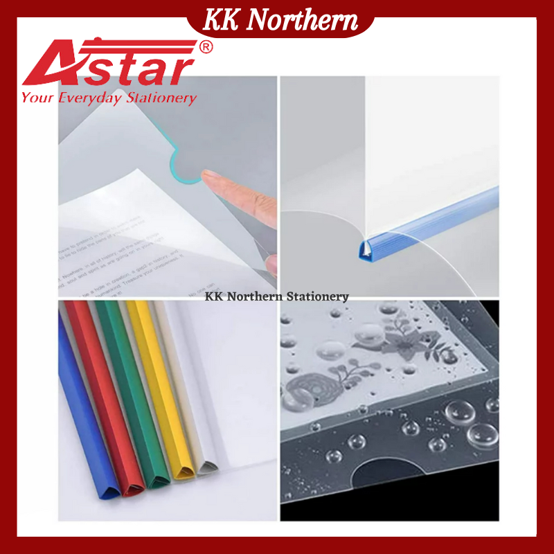 (ASTAR) PVC Slide Binder A4 Report Cover Slide Bar Binder File Q310 ...