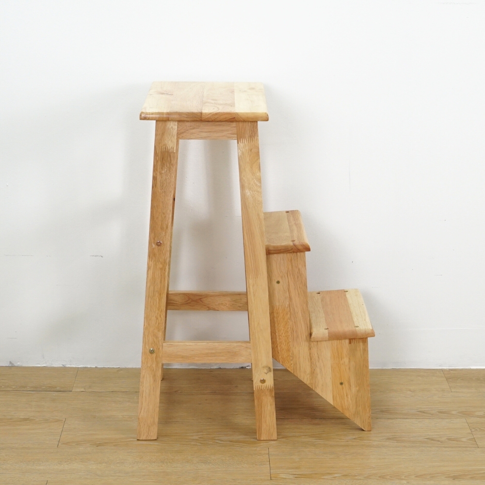 Furniture Direct N-STEP Solid Wood Step Stool Ladder Chair Step Chair-3 ...