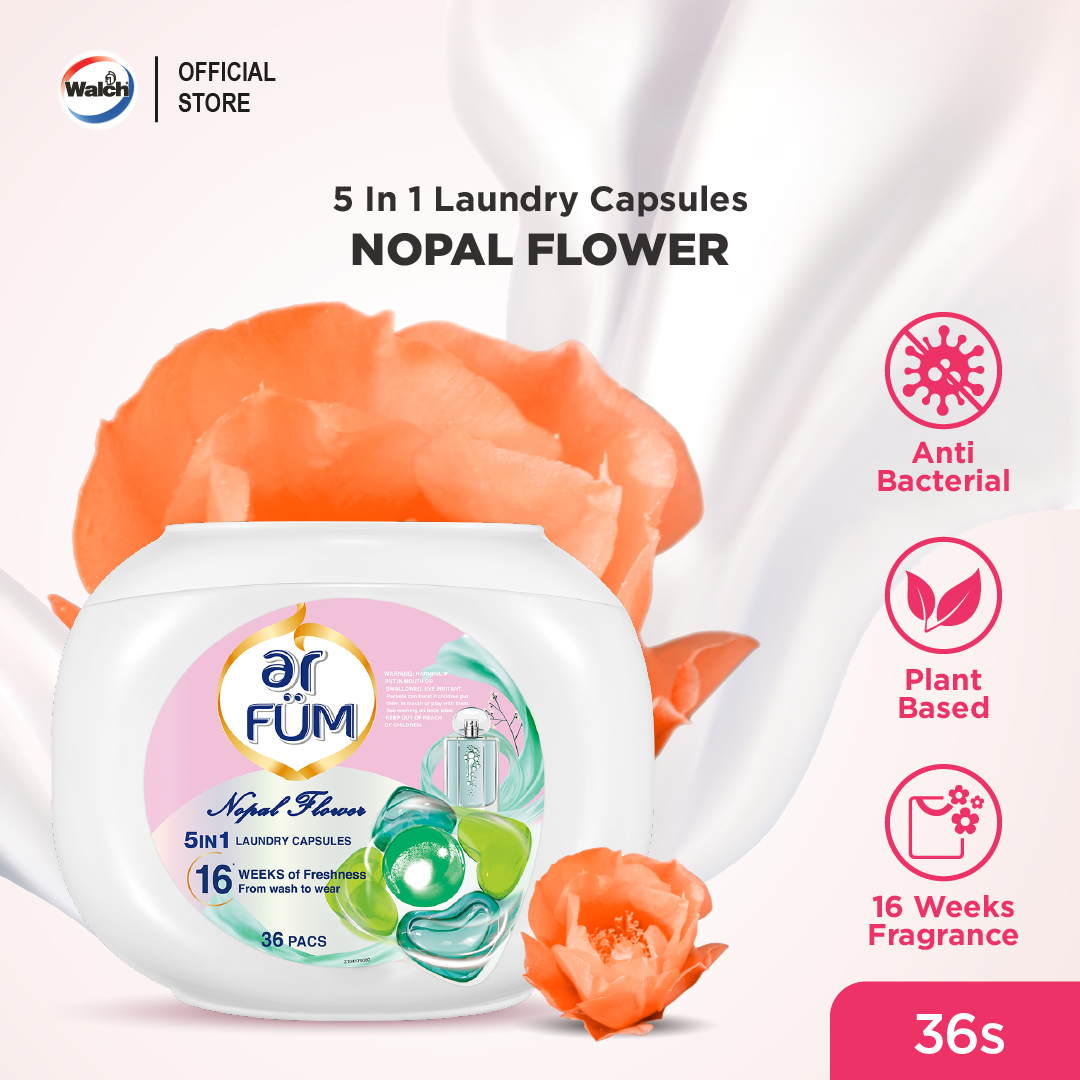 ar FÜM 5 In 1 Laundry Capsules Nopal Flower (12g x 36 Pcs) | Shopee ...