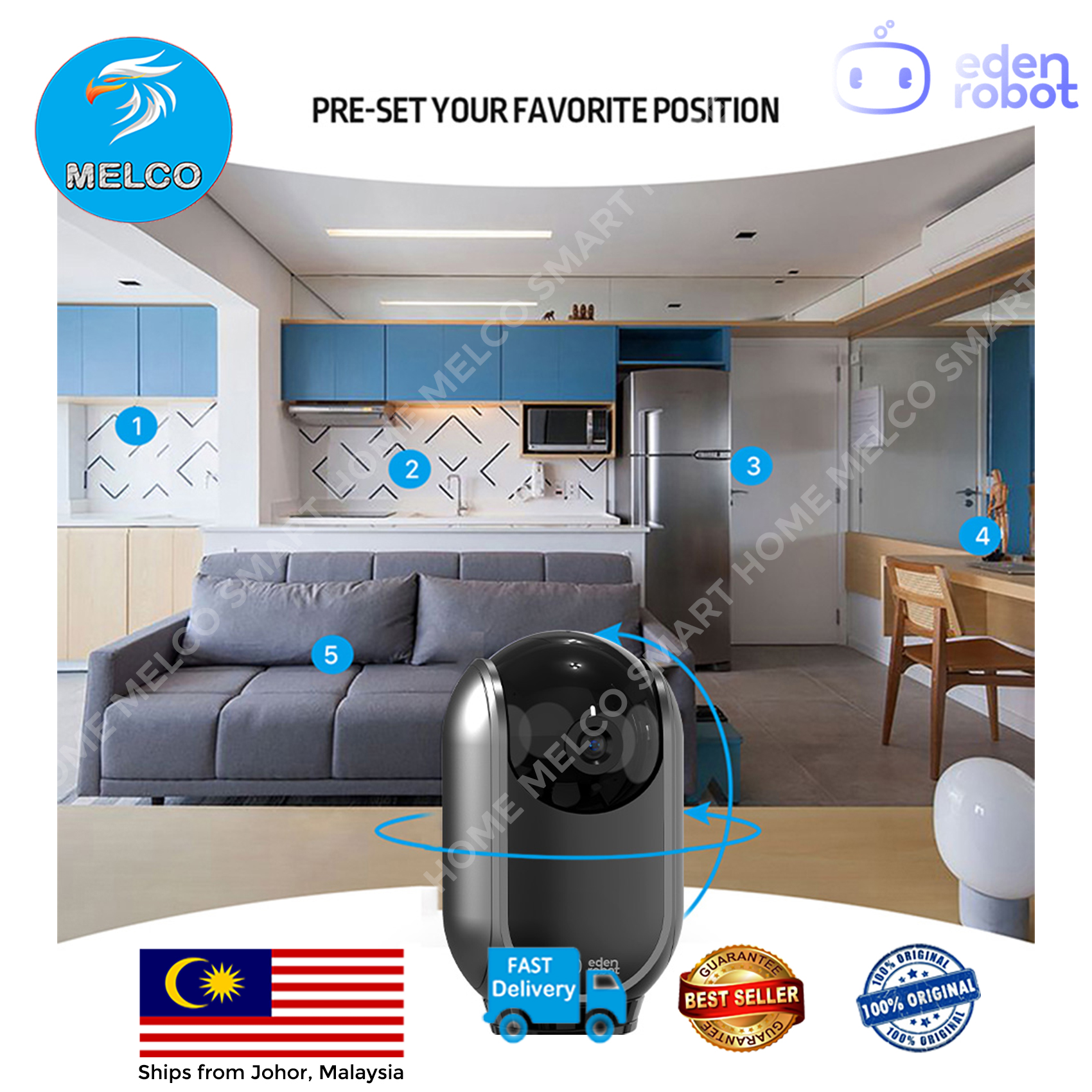 Eden Robot Gpro | eGate Smart Camera CCTV *Limited Edition Matte Black | Shopee Malaysia