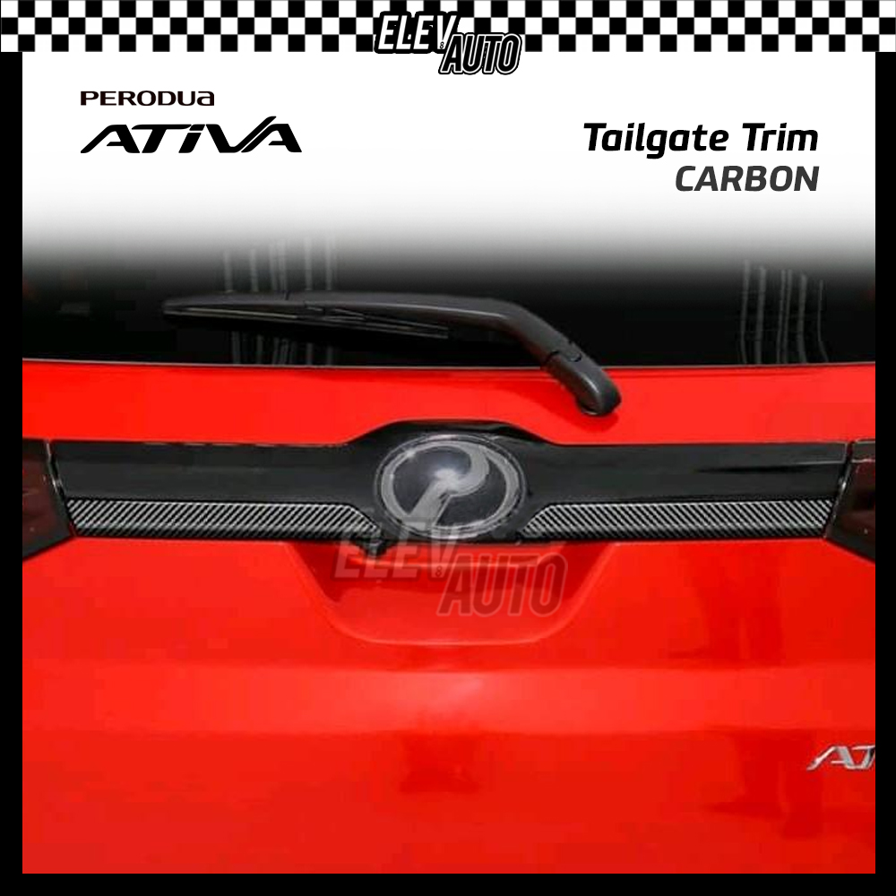 Perodua Ativa Tailgate Lining Trim Carbon Fiber Gearup Gear Up ...