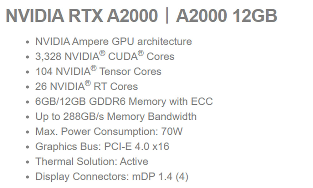 LEADTEK NVIDIA QUADRO RTX A2000 12GB DDR6 128BIT GRAPHICS CARD ( QUADRO ...