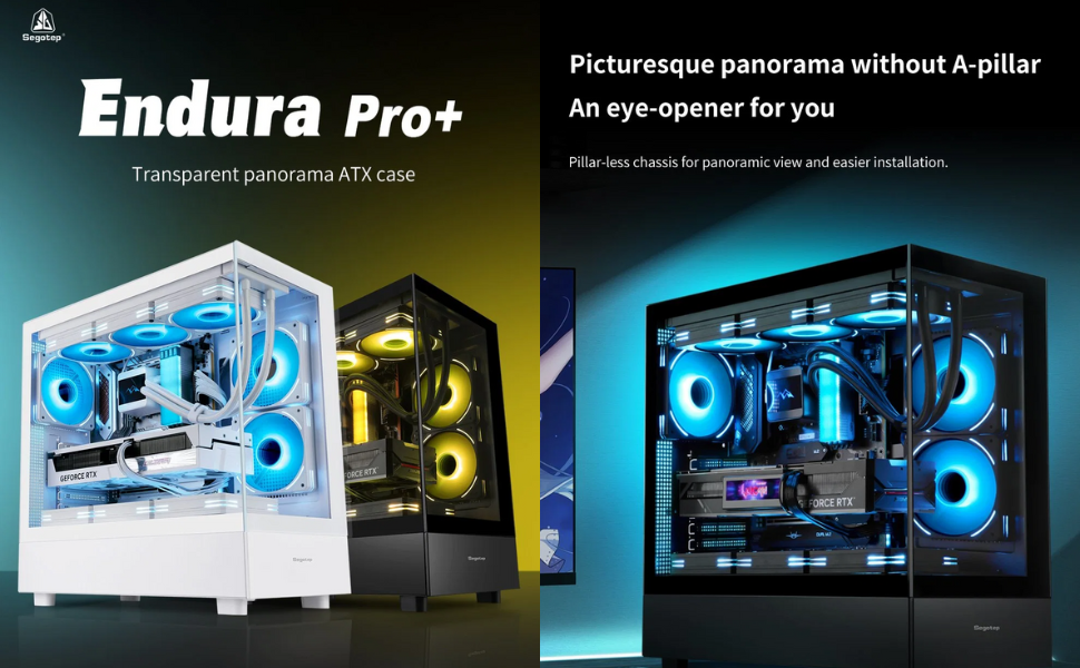Segotep Endura 240S MATX & Endura Pro+ EATX Full-Tower Chassis Full ...
