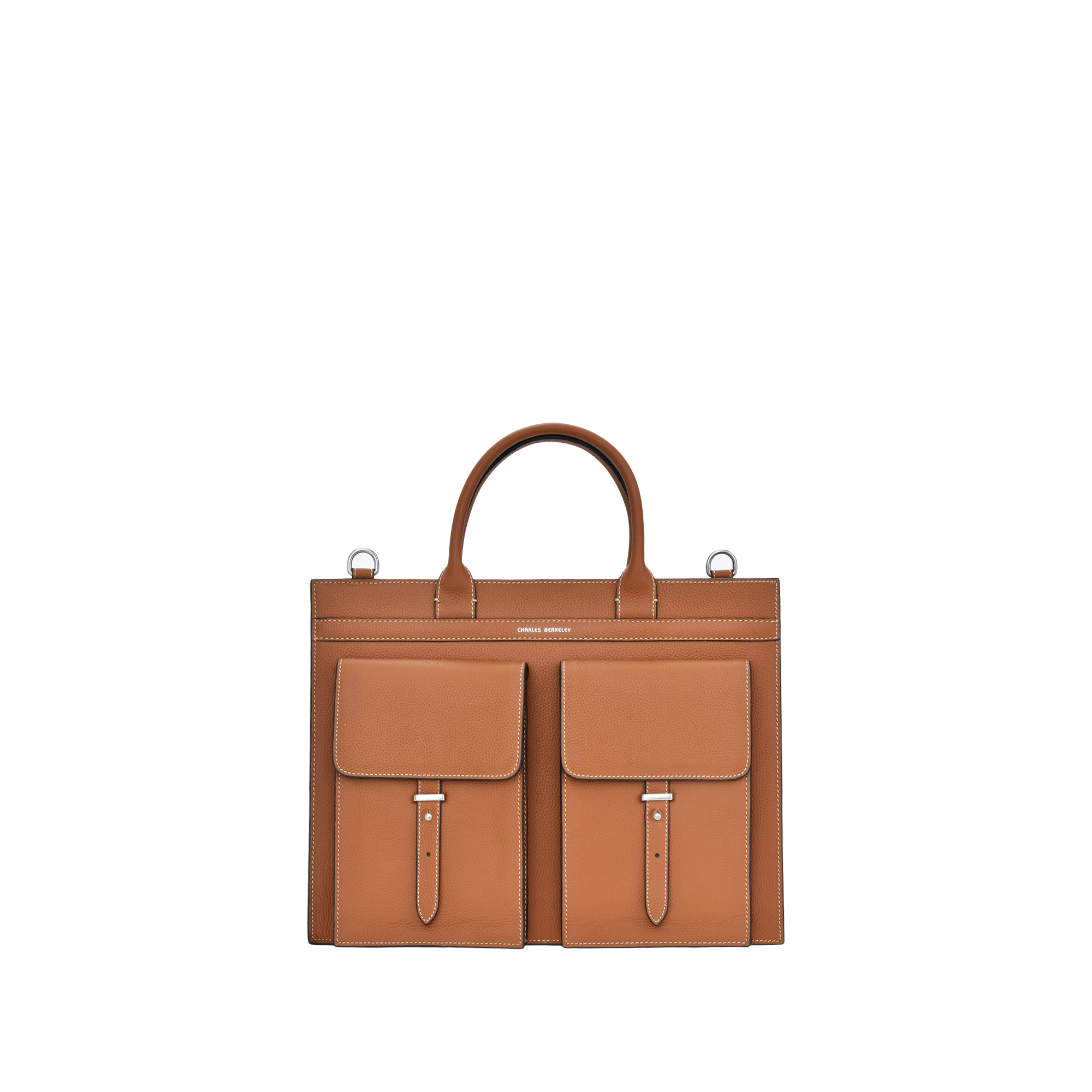 Charles Berkeley HEMSLEY Men's Leather Briefcase Laptop Bag Document ...