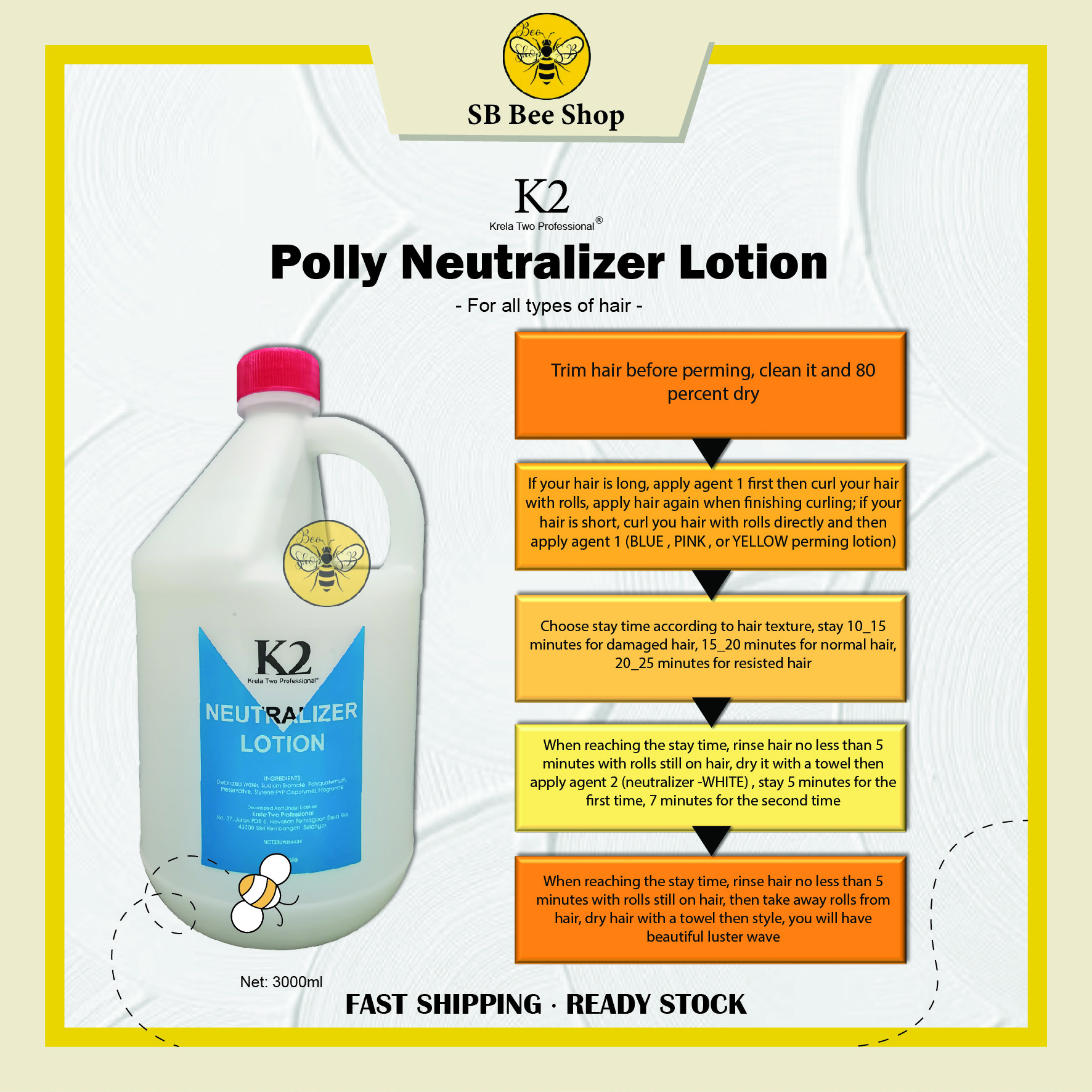 T.Hair/K2 Neutralizer Lotion 3000ml 头发中和水 | Shopee Malaysia