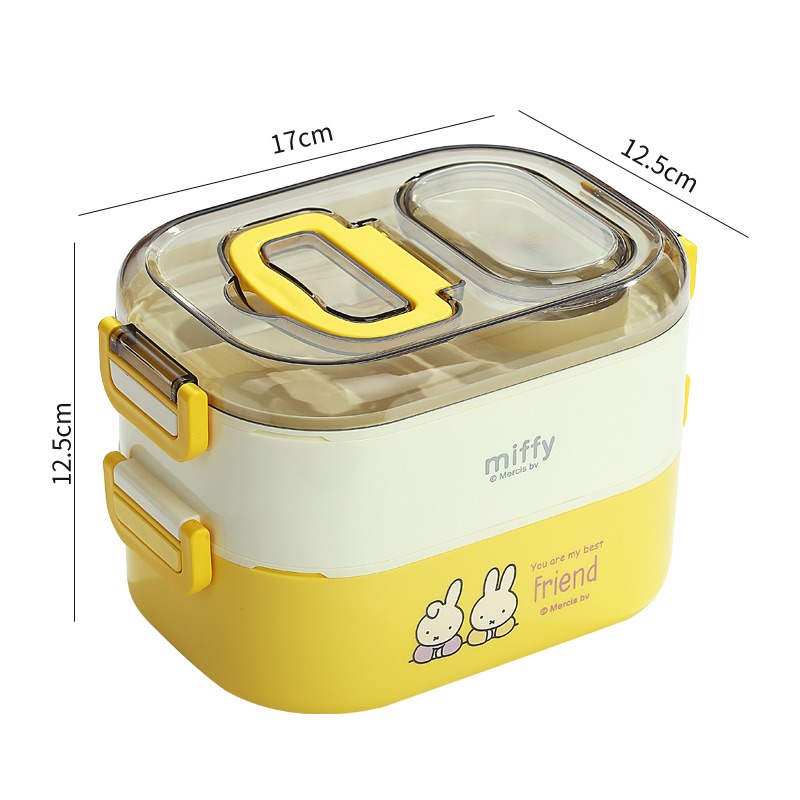 700ml~1100ml Capacity Miffy lunch box /304 Stainless Steel with Compartment Sealed Lunch Box ...