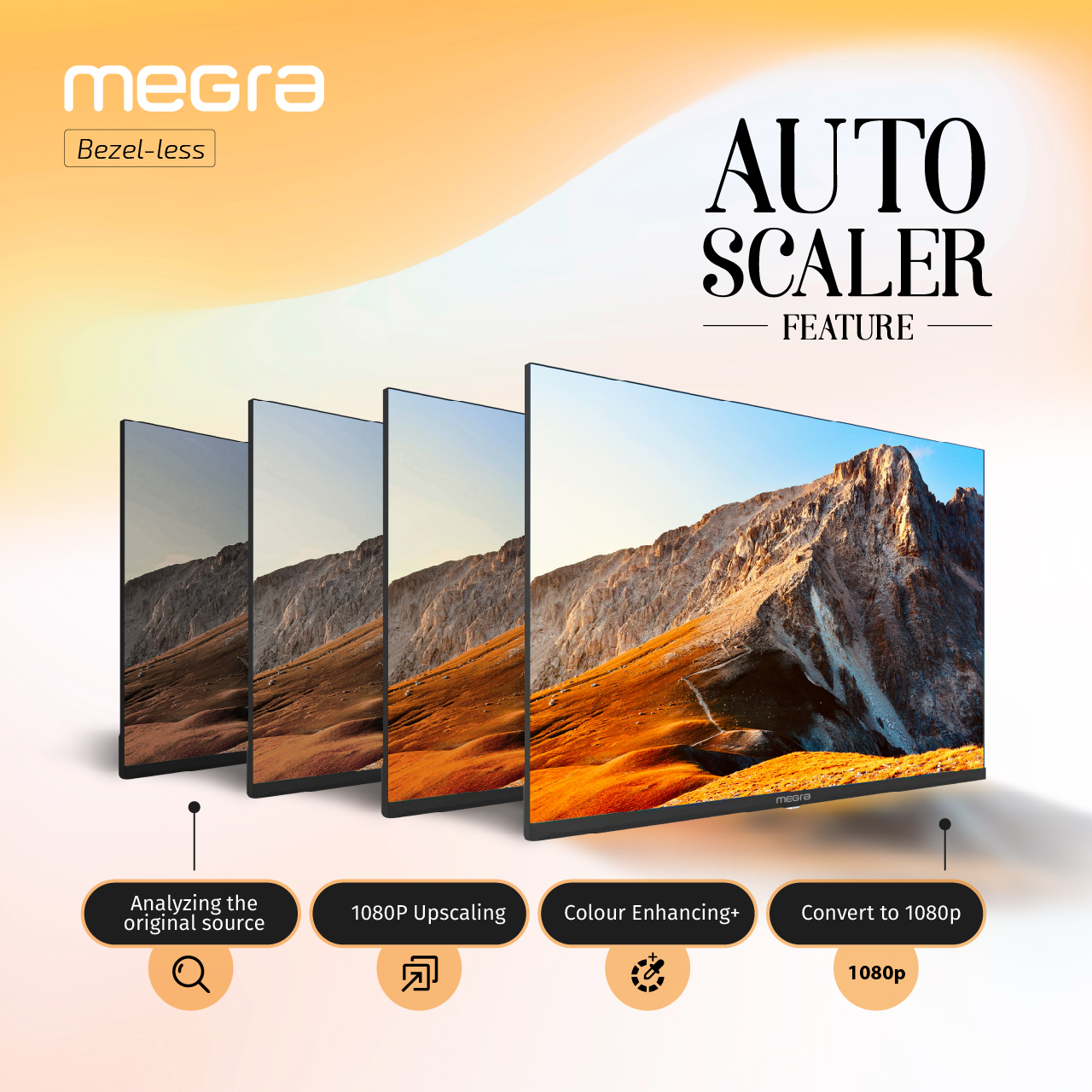 MEGRA TV 32 Inch Smart TV With Netflix Licensing TV LED Smart ...