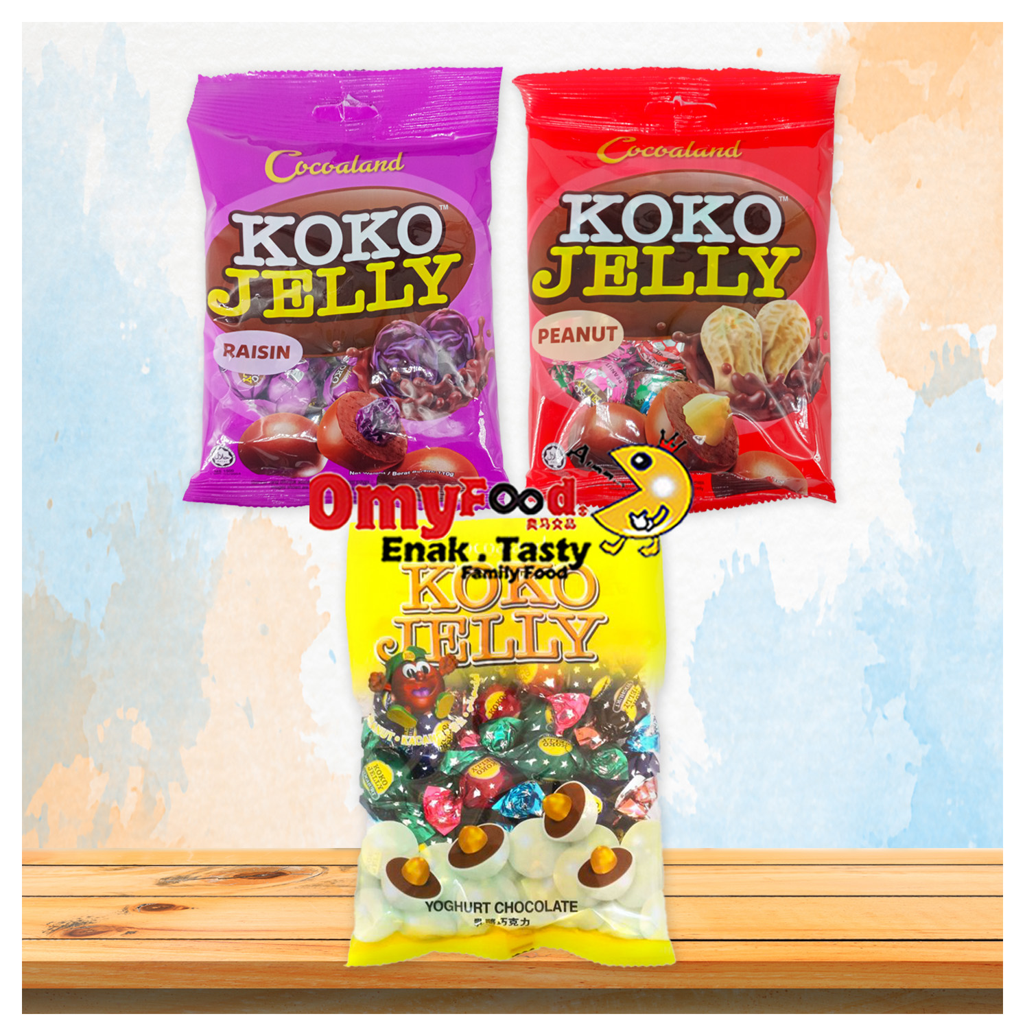 110g Small Pack Koko Jelly [Peanut / Raisin / Yogurt] [OmyFood ...