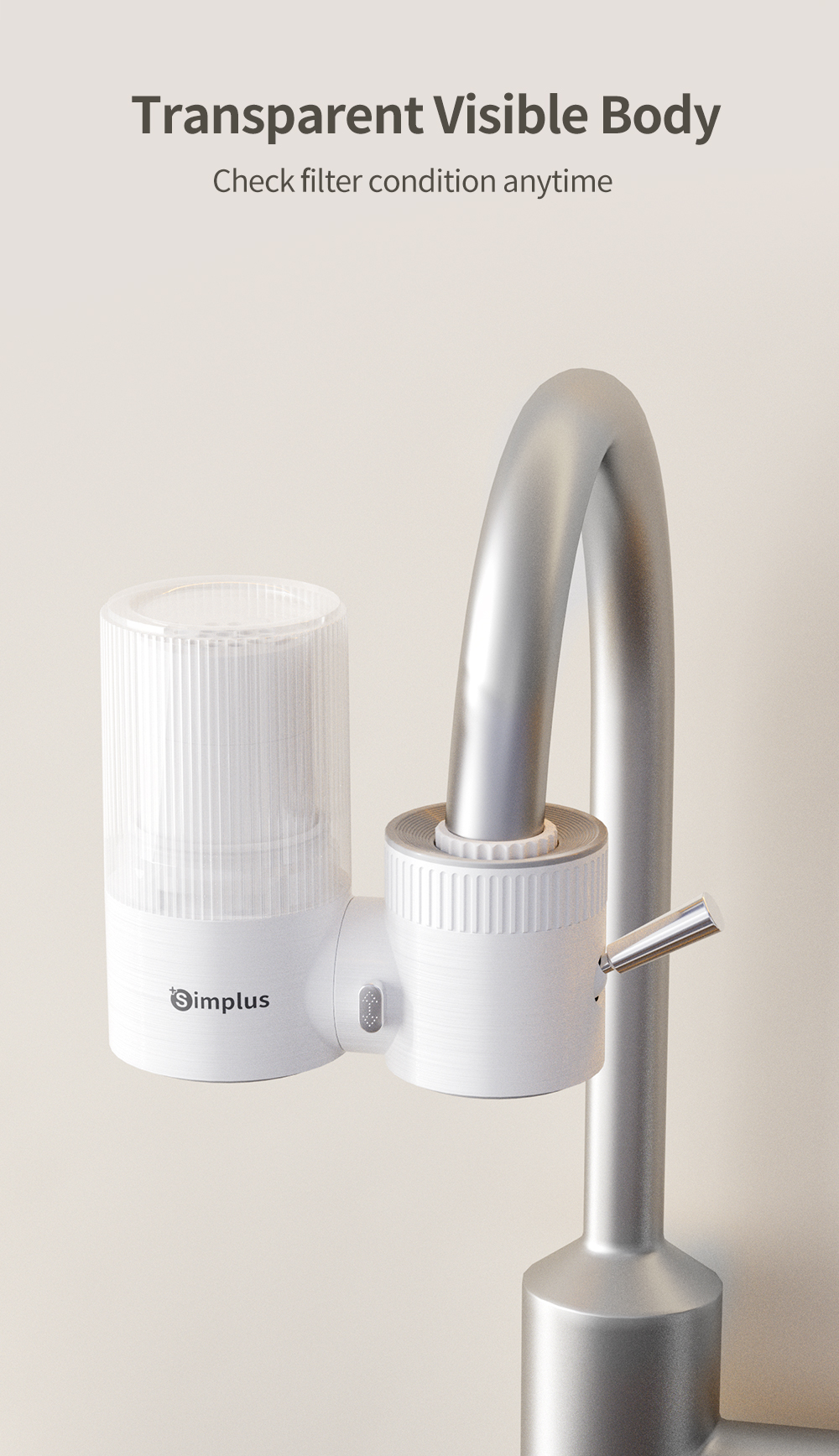 Simplus Ultrafiltration Water Purifier Dual-use Kitchen Bathroom 6-Stage Precise Filtration 360 ...