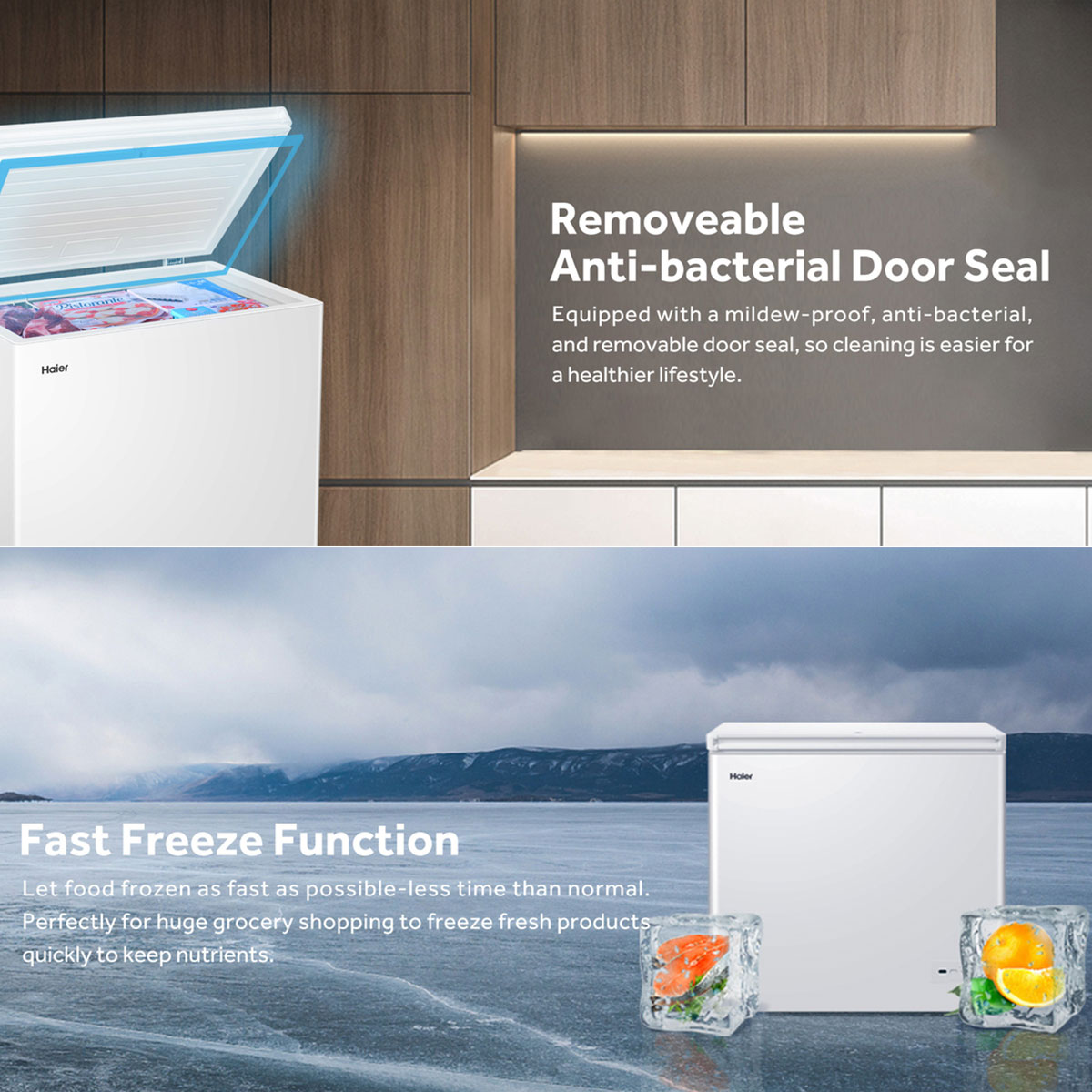[3 Star] Haier 103L 6-in-1 Convertible Chest Freezer / 150h Cooling ...