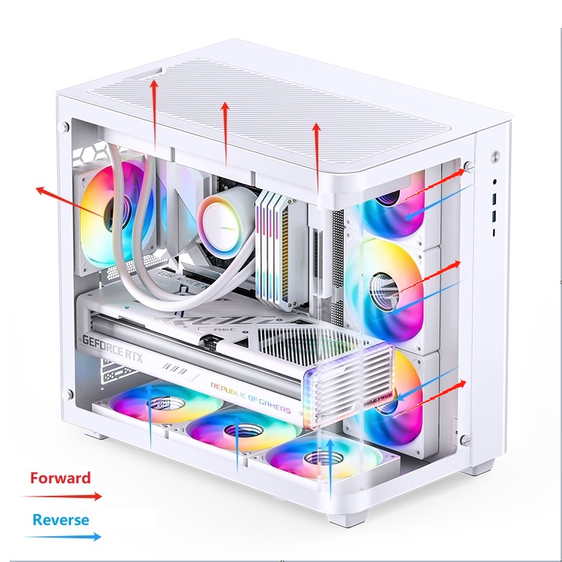 Jungle Leopard Prism 4RS Black / White 5V ARGB 3Pin PWM 12CM Casing Fan ...