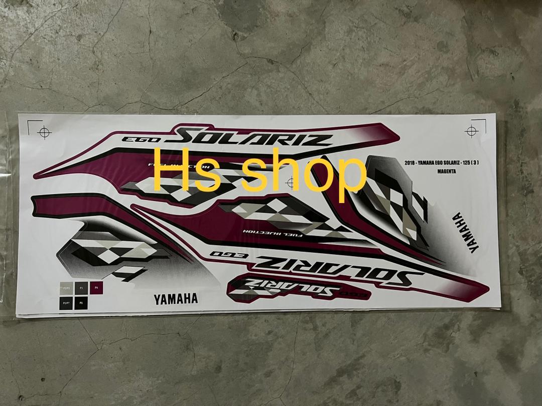 Stiker sticker body stripe cover set (3) yamaha ego solariz solaris ...